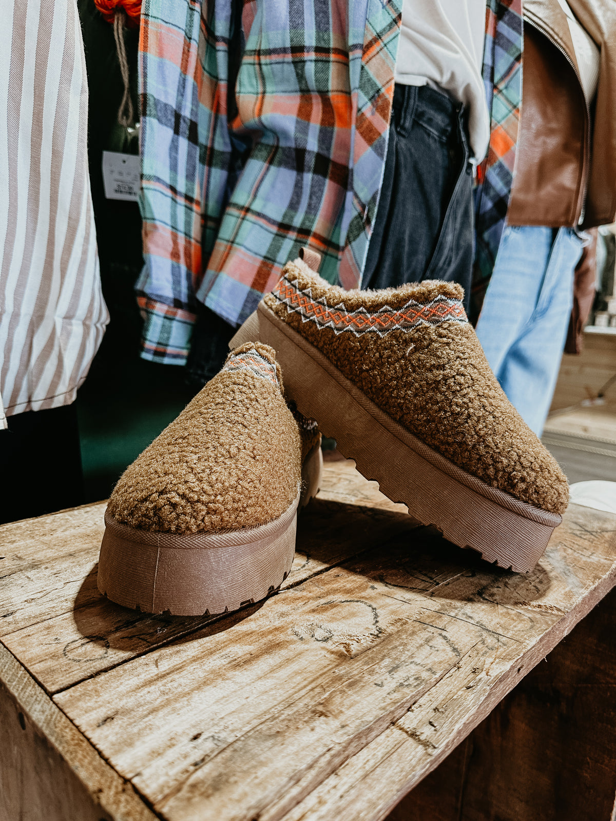 Teddy Faux Fur Flatforms — Quotes and Cotton